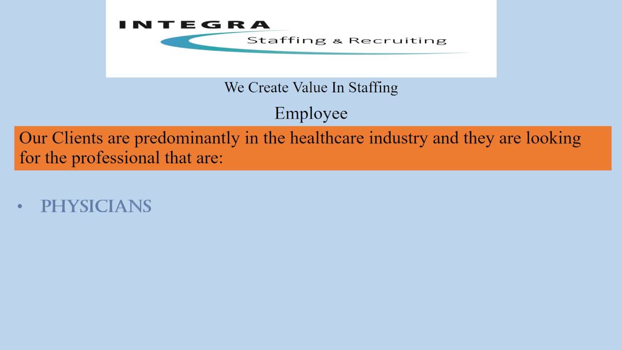 Integra Staffing & Recruiting - YouTube