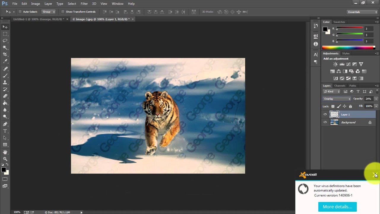 How To Create A Watermark Pattern Using Photoshop CC - YouTube