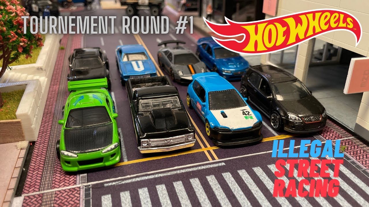 ILLEGAL Street Racing tournament Round One, Race 3 & 4 Hot Wheels - YouTube