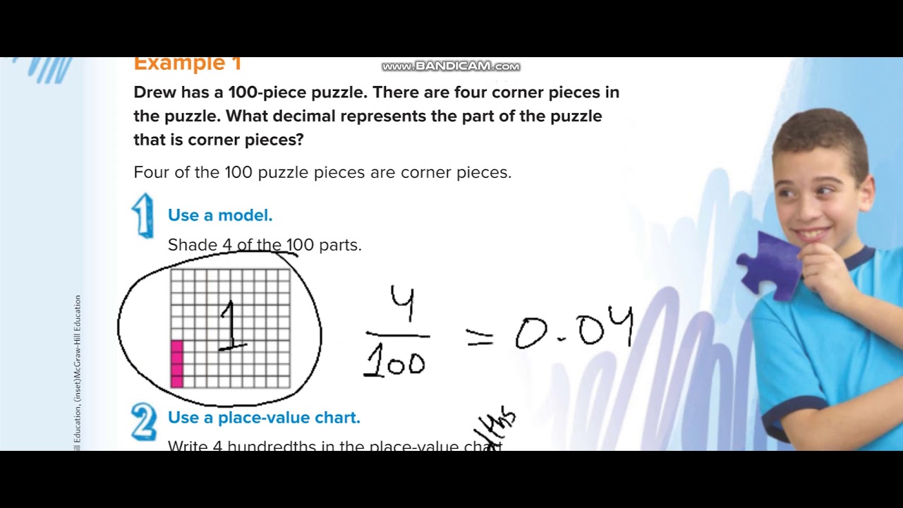 Grade 4 Chapter 10 Lesson 3 Hundredths - YouTube