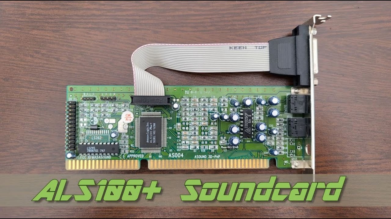 Another cheap ISA Soundcard: The Asound Gold AS004 featuring the Avance Logic ALS100 Plus - YouTube