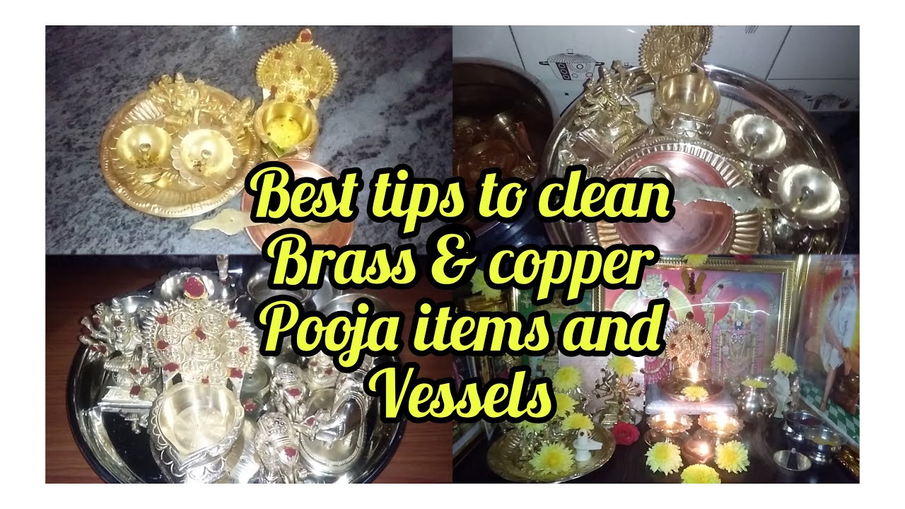 How to clean very easy way pooja items at home best tips to clean brass ...