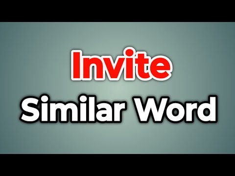 Invite Similar Word || Synonyms of Invite | Words Tube - YouTube