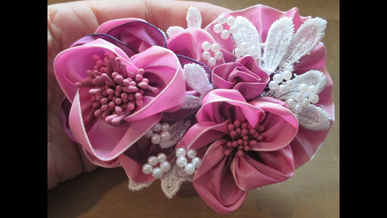 Ombre Ribbon Flower Cluster Tutorial - jennings644 - Teacher of All ...