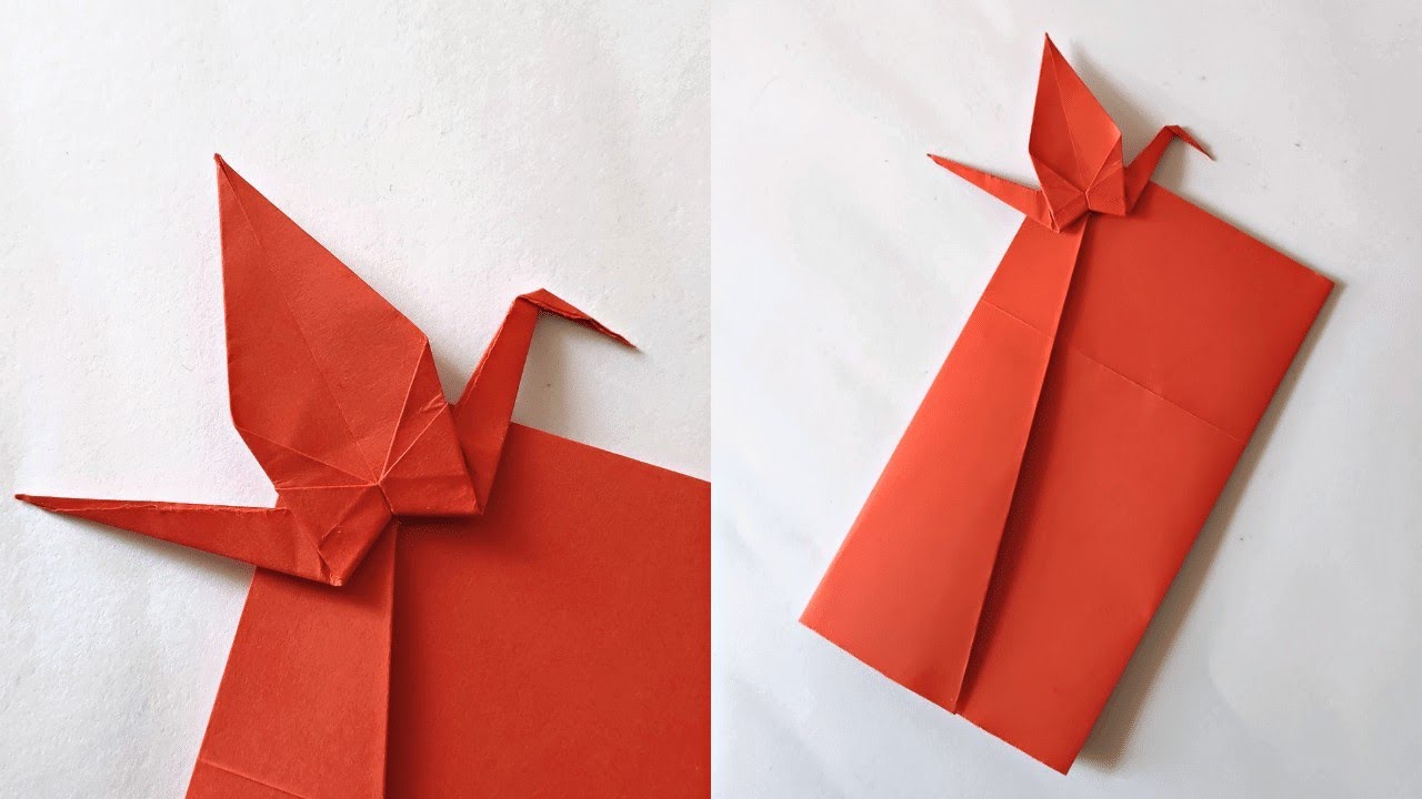 Origami ENVELOPE WITH CRANE | How to make a paper envelopes - YouTube
