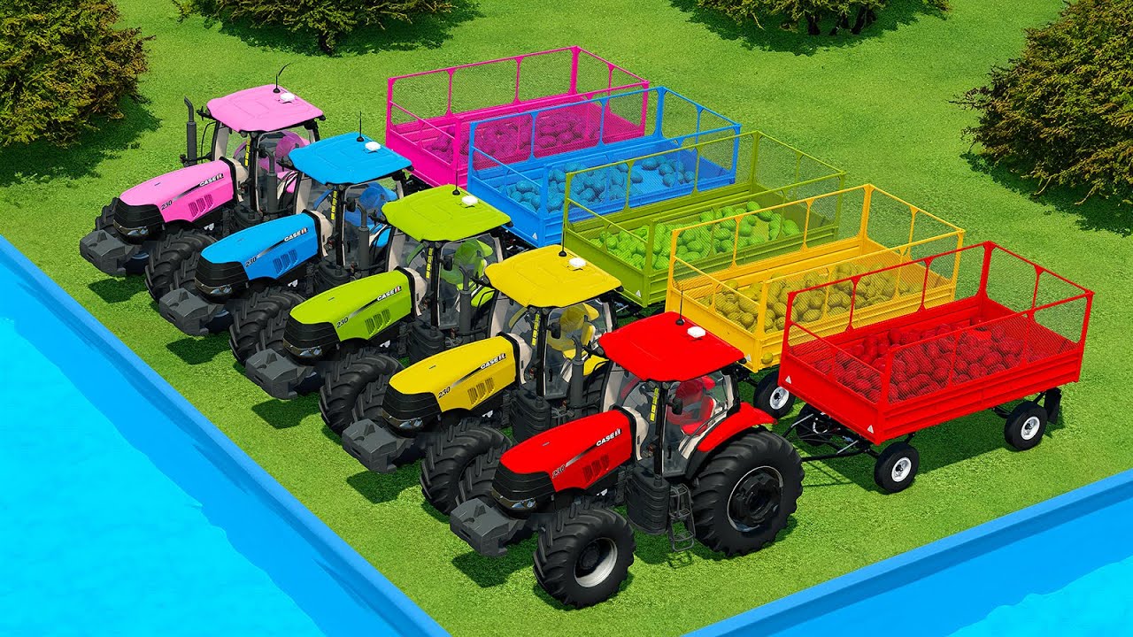 LOAD AND TRANSPORT ALIEN EGGS WITH CASE TRACTORS - Farming Simulator 22 ...
