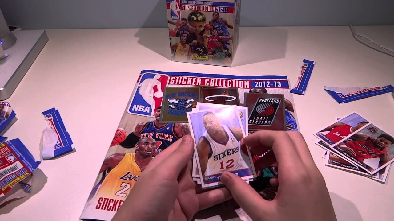 NBA 2013 Basketball Stickers Opening Team Badge Shines Packets - YouTube