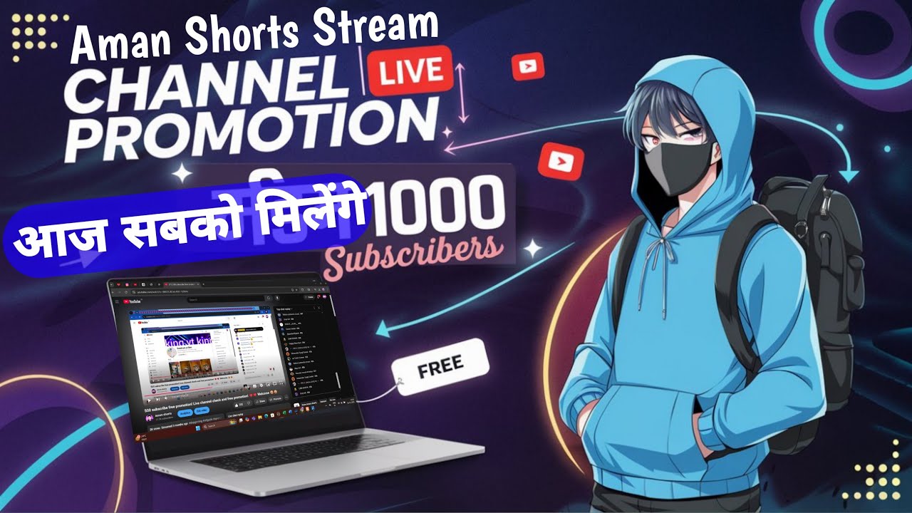 500 subscribe free promotion! Live channel check and free promotion! ️ ...
