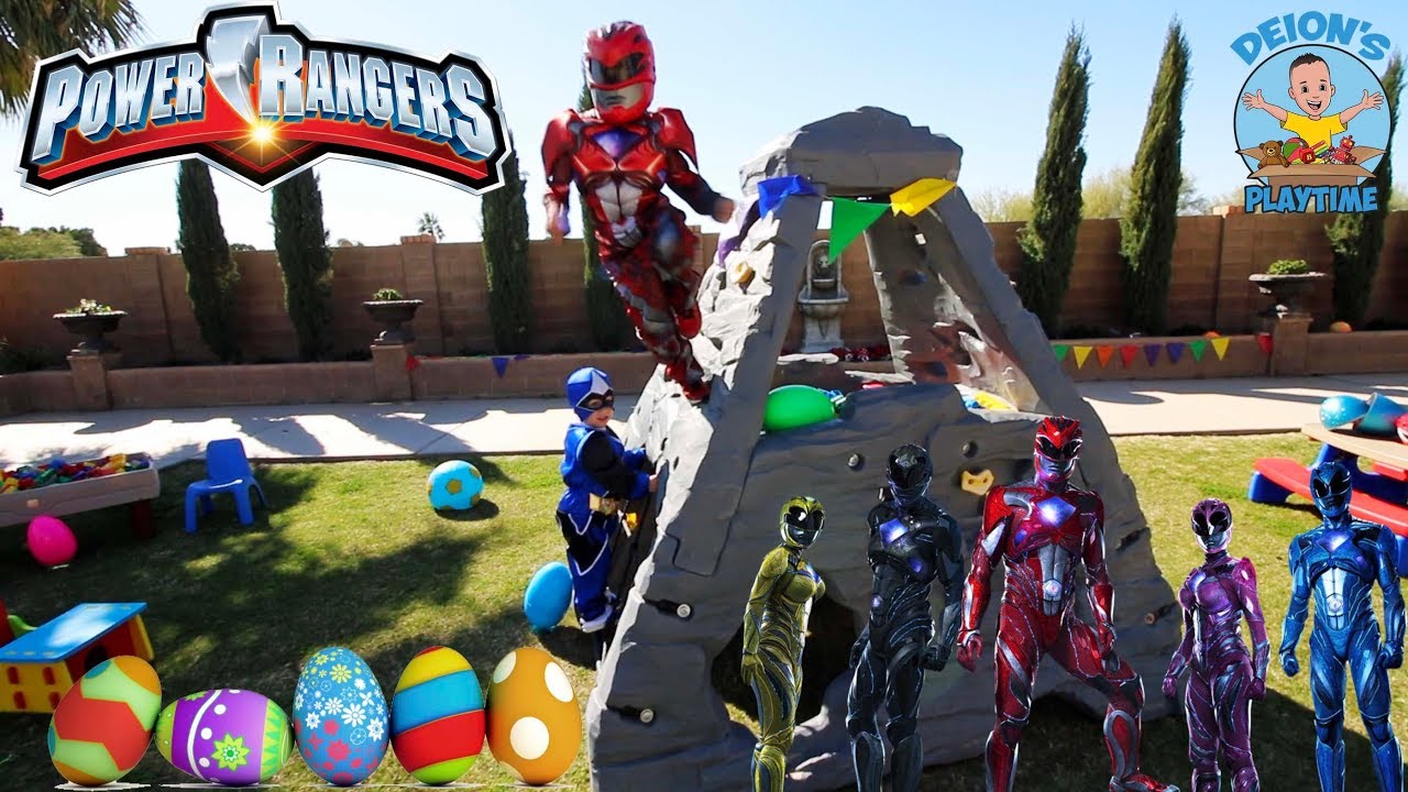 Pretend Play Power Rangers hide & seek and egg hunt | Deion’s Playtime ...