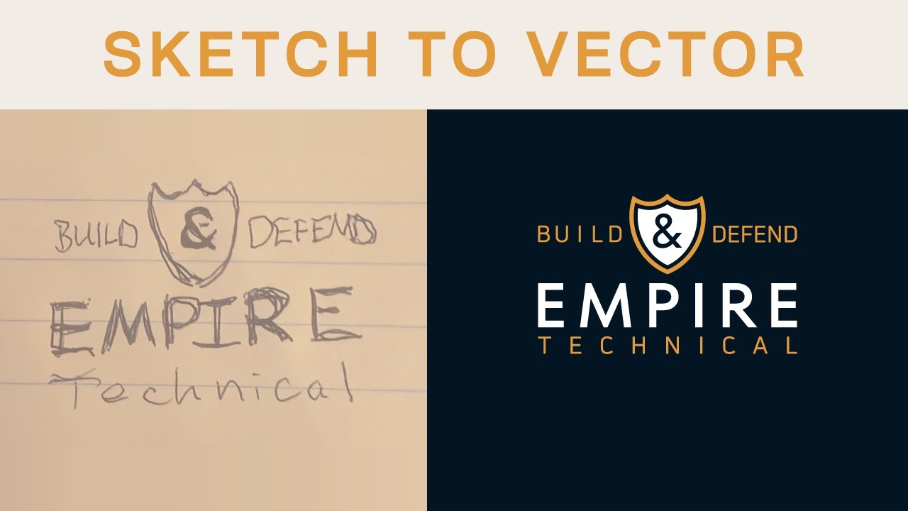 How to Create Vector Brand Logo Design from a Rough Sketch in ...