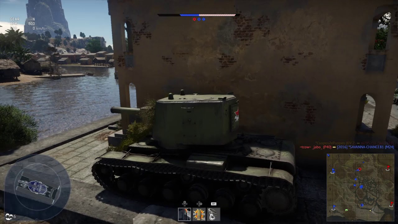 Russian Chungus Tank flattens poor smol Italian AT gun - YouTube