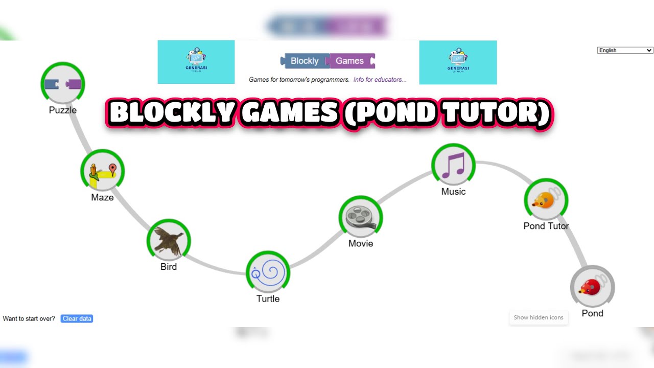 Latihan Coding Strategi | Blockly Games Pond Tutor | Belajar Coding ...