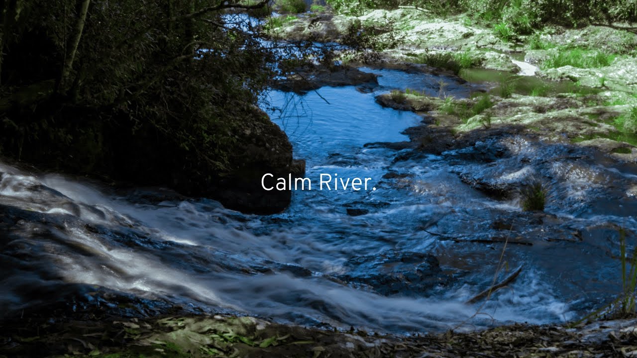Relaxing river sounds. Peaceful river flowing. Relaxing nature sounds ...