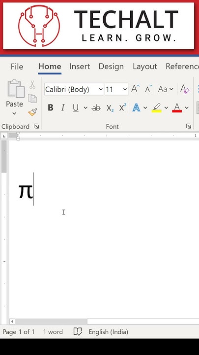 How to type PI symbol #shorts - YouTube