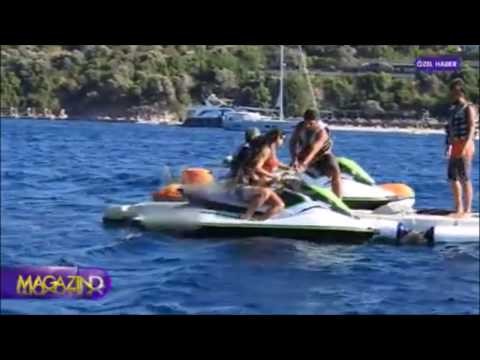 Selen Görgüzel Bikinili Kaza!! Hamdi Alkanın Eşi Frikik verdi