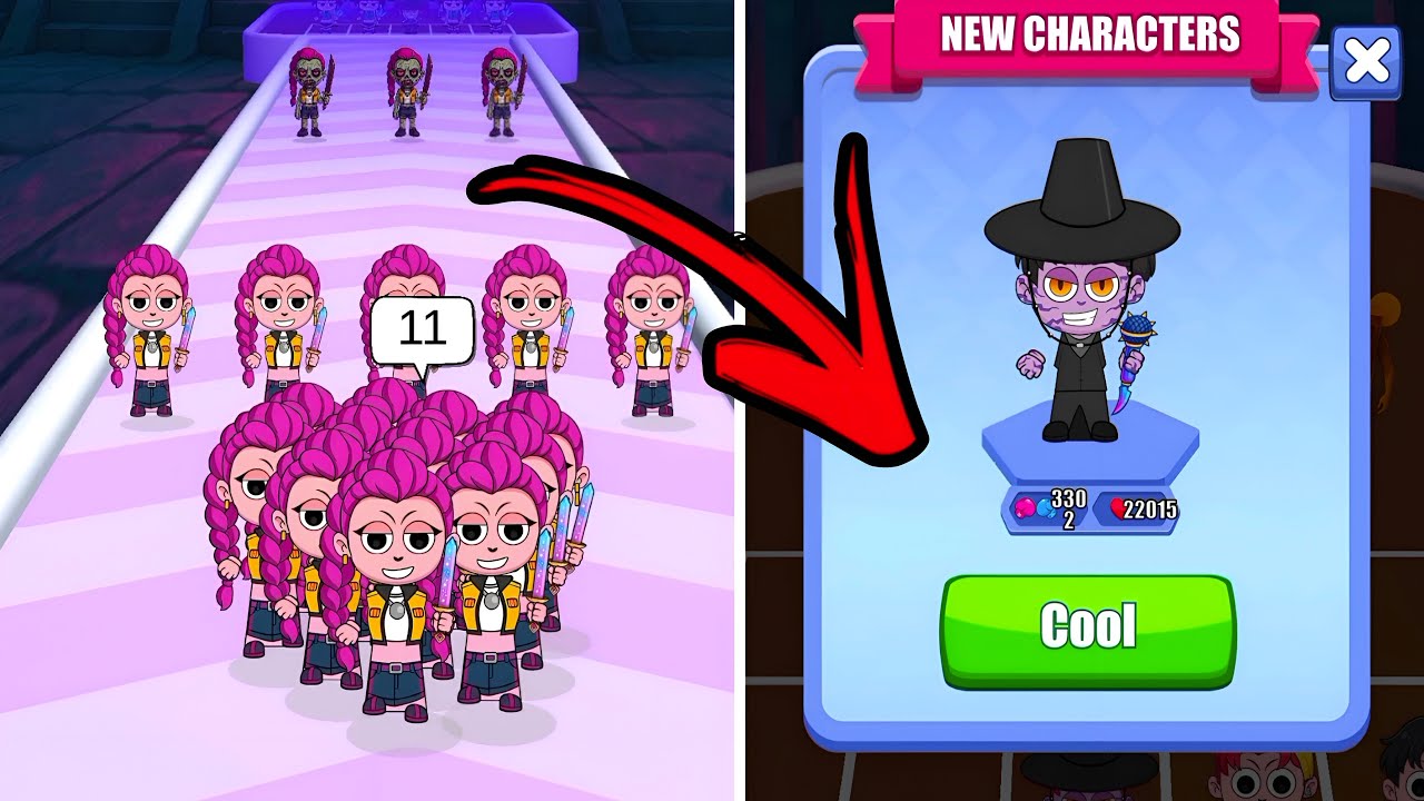 K-Pop Monster Merge Run Gameplay | Ultimate Merge & Run Battle Game ...