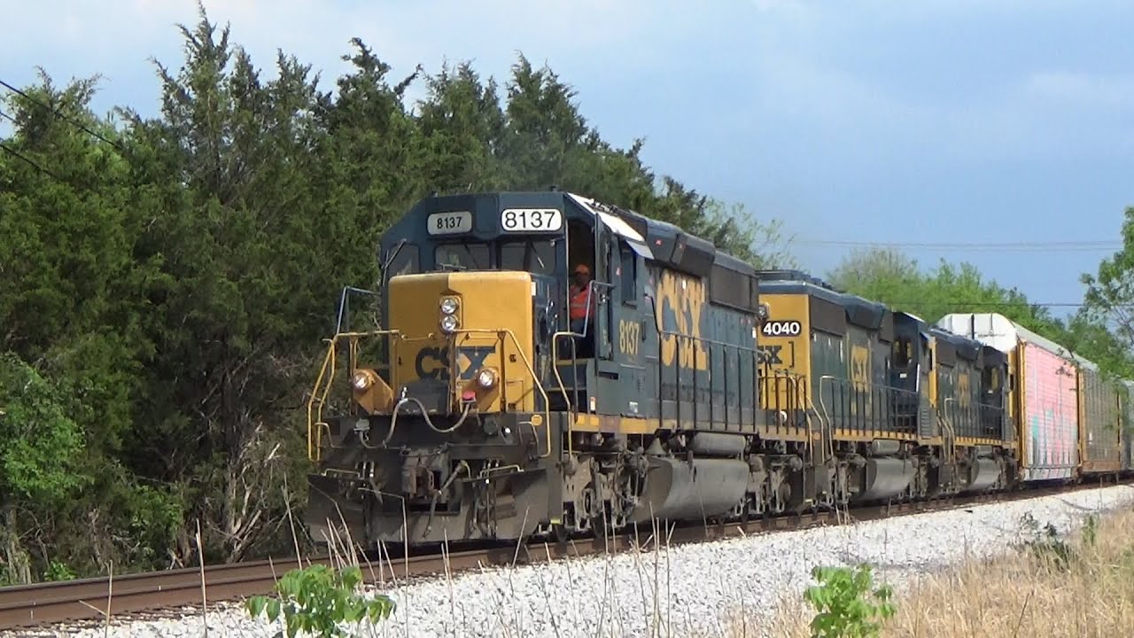 CSX 8137 w/ Sweet K5LA Leads SD40 Trio on Local M779-29 on 4/29/22 ...