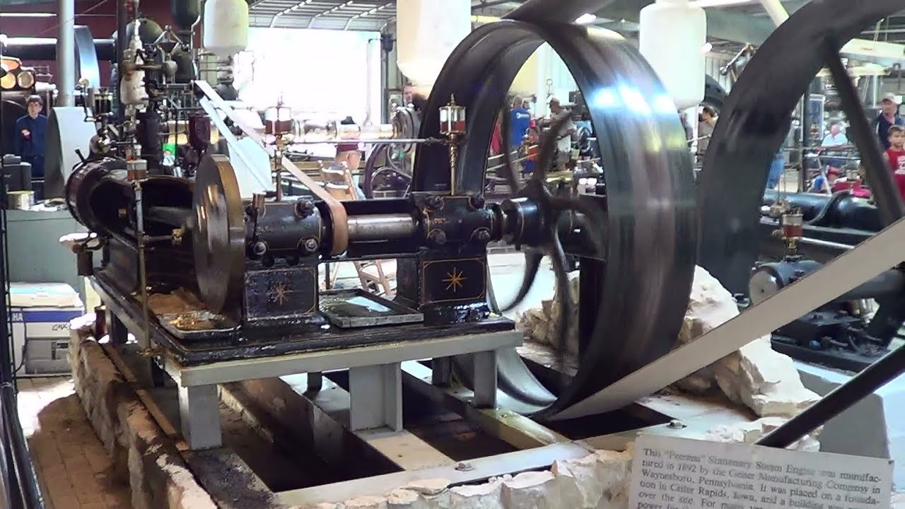 Peerless Stationary Steam Engine - YouTube