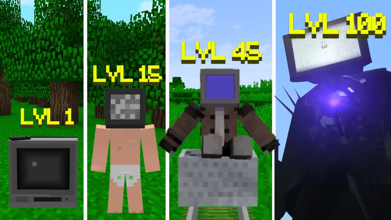 UPGRADED TITAN TV MAN'in GELİŞİMİ! 😱 - Minecraft - YouTube