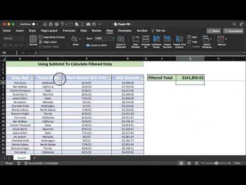 Subtotal & Filtered Values @msexceldictionary #excel #exceltutorial - YouTube