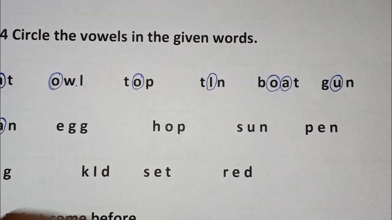 circle the vowels #learnandwrite, ️ ️ ️ - YouTube