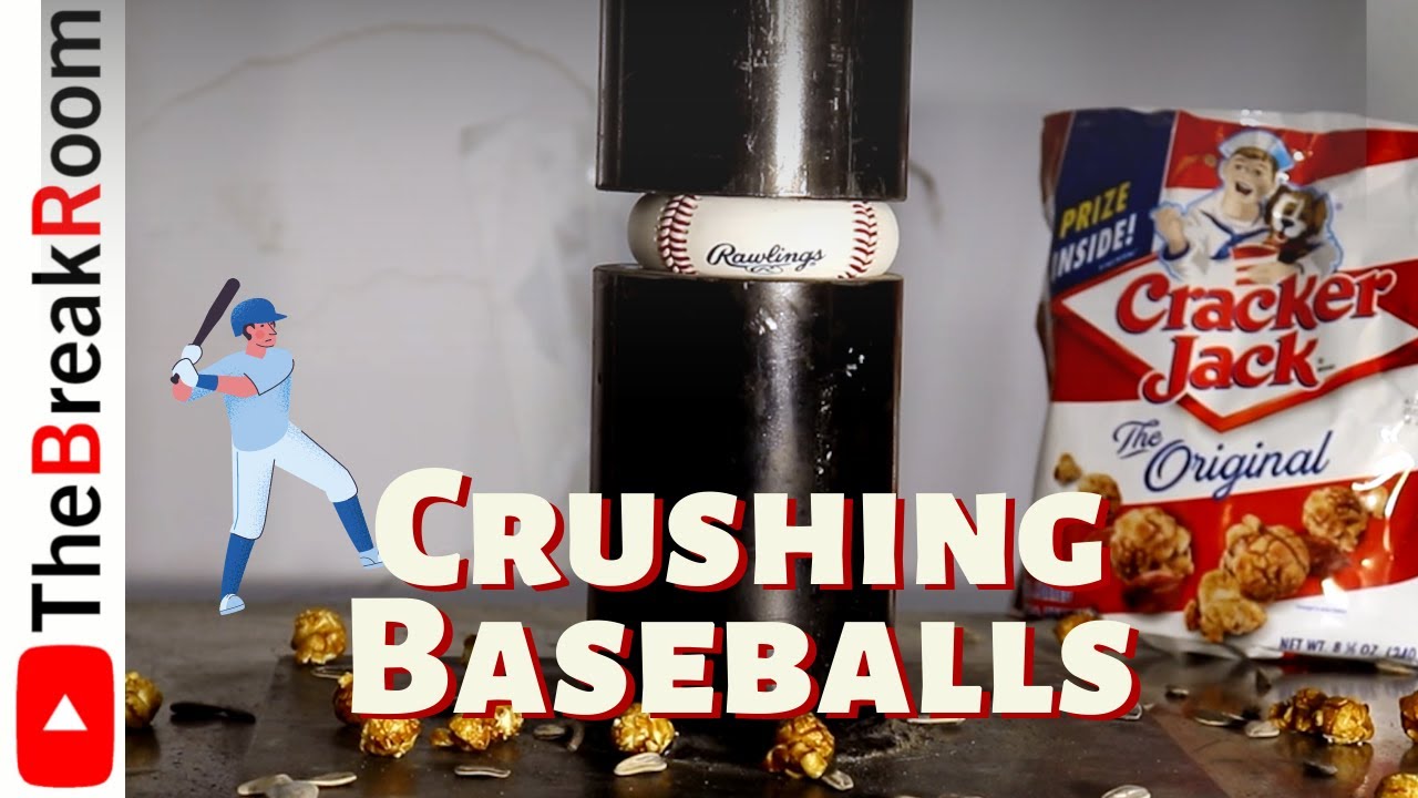 Crushing Baseball in Hydraulic Press - YouTube