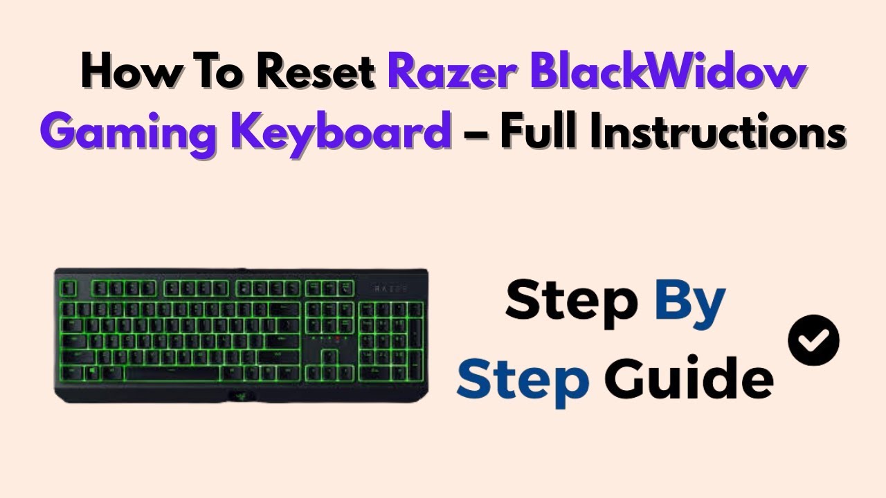 How To Reset Razer BlackWidow Gaming Keyboard – Full Instructions - YouTube