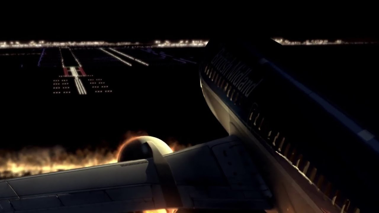 British Midland Airways Limited Flight 092 - Crash Animation - YouTube