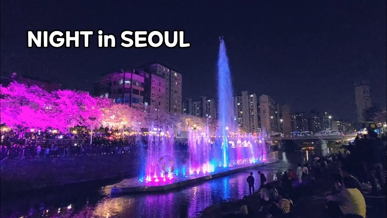 Cherry Blossoms festival night in Seoul Uicheon - YouTube