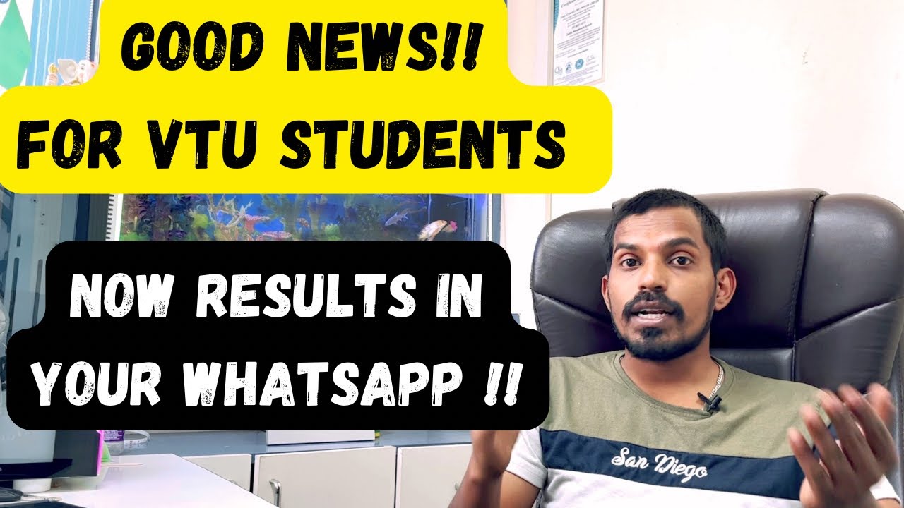 GOOD NEWS FOR VTU STUDENTS: NOW RESULTS IN YOUR WHATSAPP - YouTube