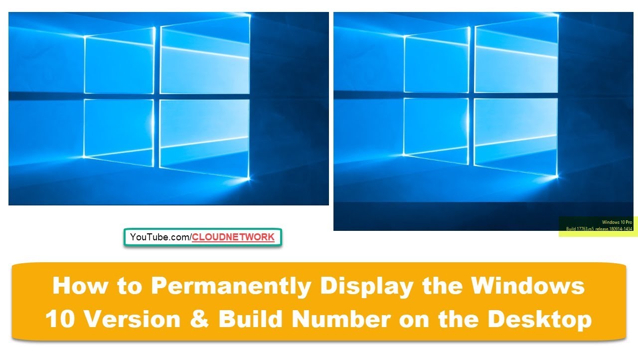 How To Permanently Display Windows 10 Version On Desk - vrogue.co