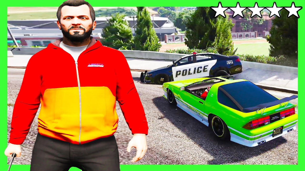 GTA 5 - EPIC FIVE STAR COP BATTLE RAMPAGE ESCAPE + POLICE CHASE!!! (GTA ...