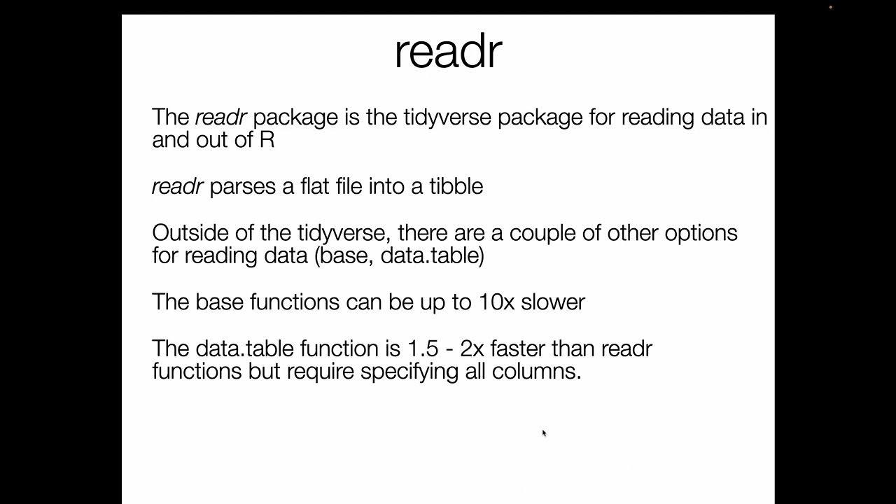 Reading Data With readr - YouTube