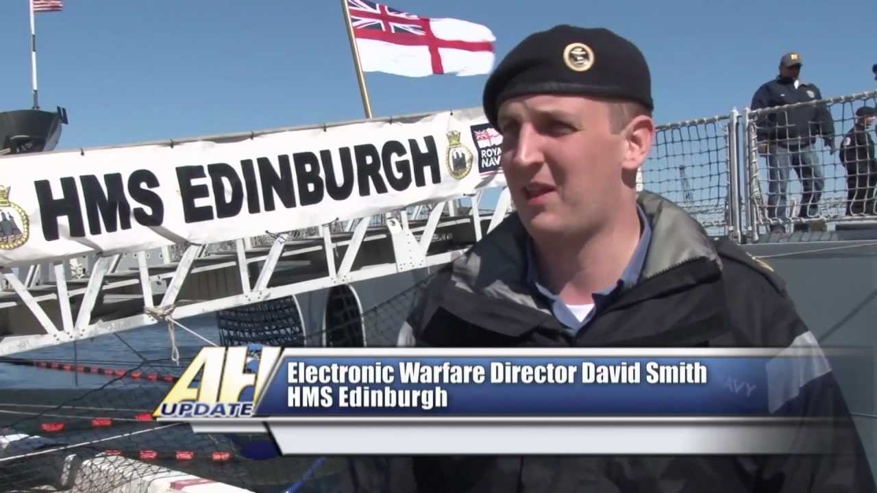 Royal Navy Destroyer HMS Edinburgh Visits Naval Station Mayport - YouTube