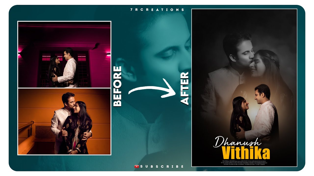 Engagement Poster Design in Photoshop CC Tutorial | 7R Creations ...