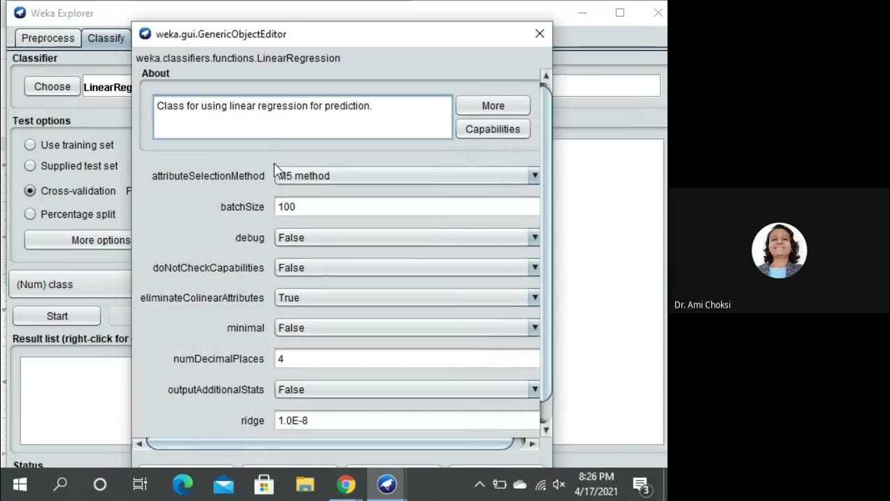 Linear Regression using Weka - YouTube