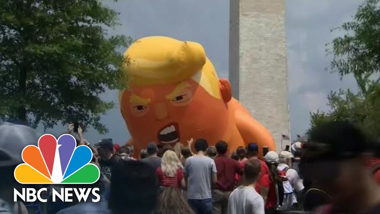 'Trump Baby' Blimp Deflated On National Mall Amid Stormy Weather | NBC ...