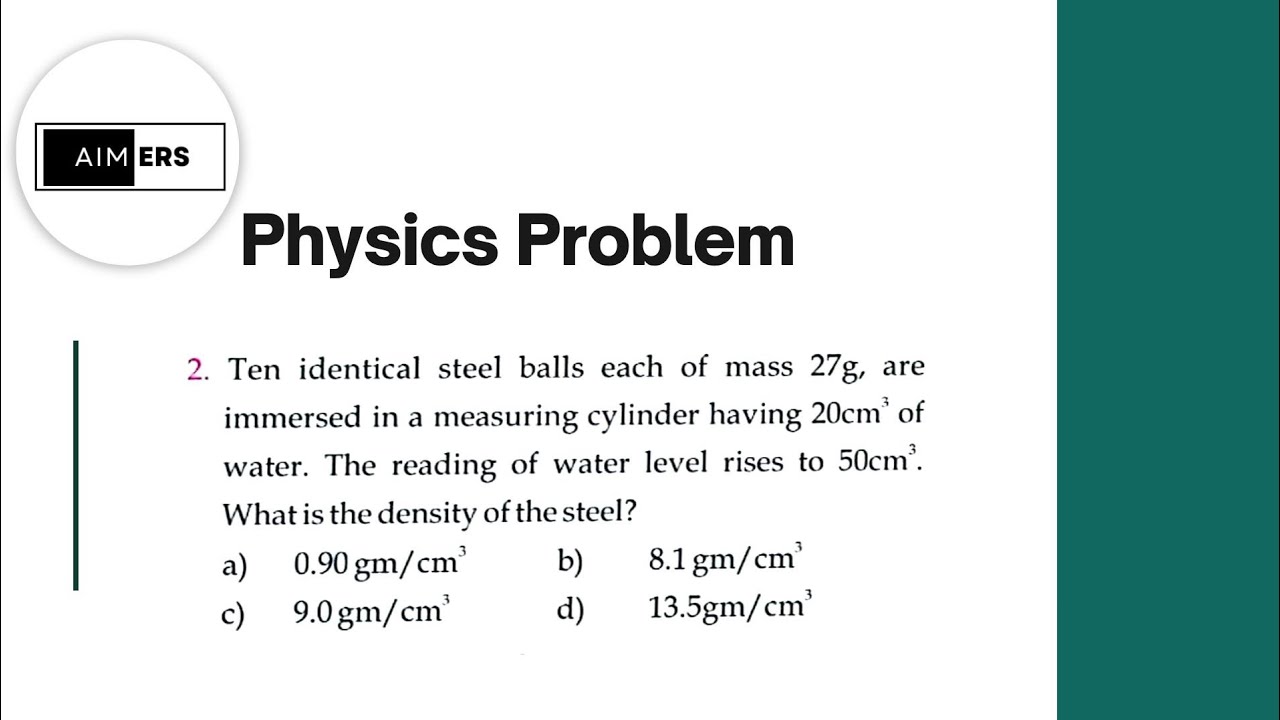 Find the Density of Steel: 10 Balls Experiment #DensityCalculation# ...