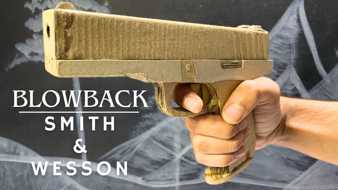 How to make Cardboard BLOWBACK gun (very easy) - YouTube