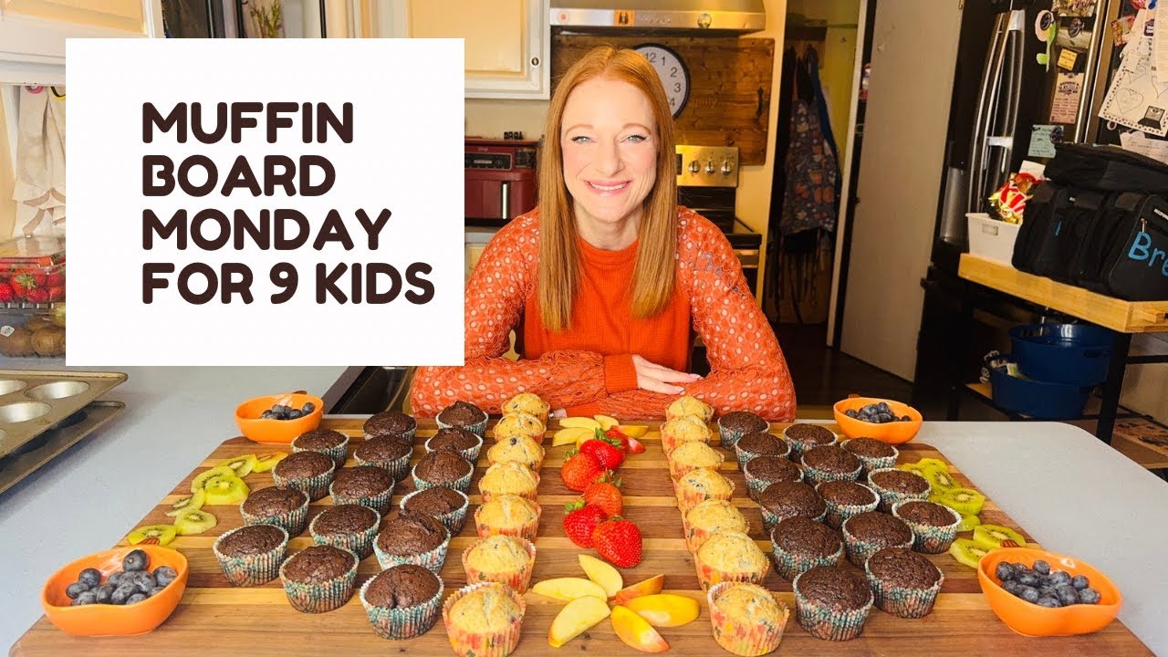 MUFFIN BOARD MONDAY FOR 9 KIDS - YouTube