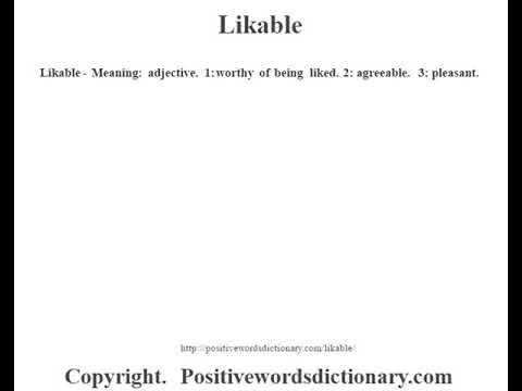Likable definition | Likable meaning - YouTube
