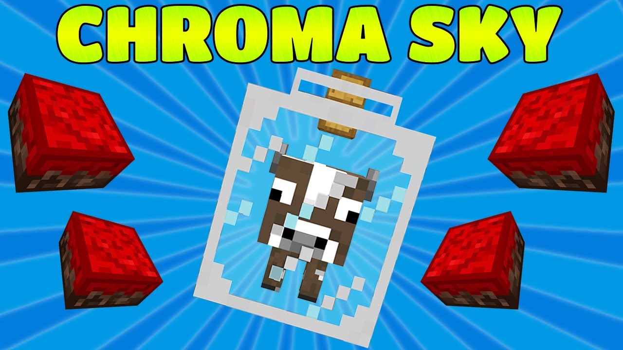 Chroma Sky Minecraft Modpack EP 4 Cow In A Jar & Nether Cake | Modded ...