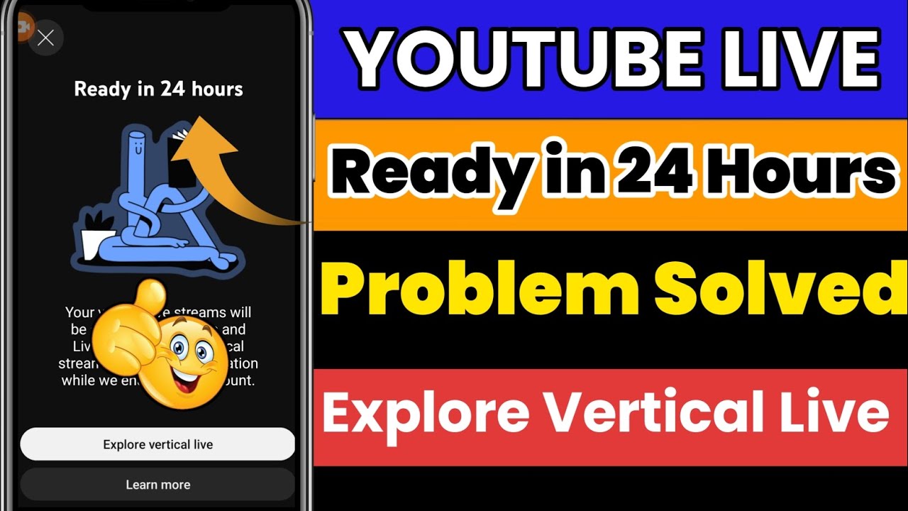 Ready in 24 hours youtube live problem//youtube live problem 24 hours!!vertical live stream ...