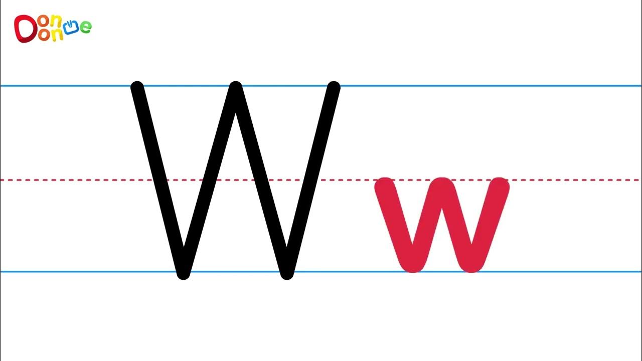 Learn How to Write the Alphabet Uppercase and Lowercase Letter W ...