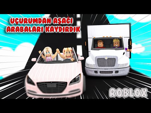 😂 UÇURUMDAN AŞAĞI ARABALARI KAYDIRDIK !😱👉🚗 | ROBLOX