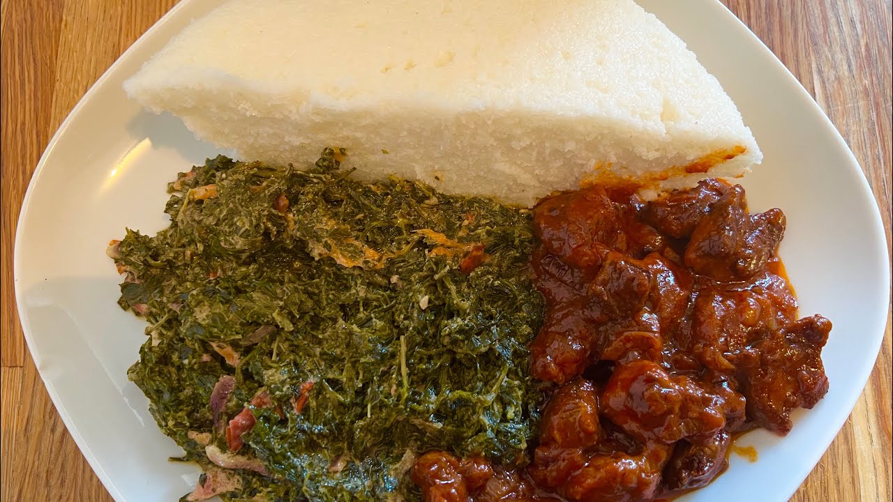 How To Cook Authentic Kenyan Food Ugali Beef With Vegetables Youtube