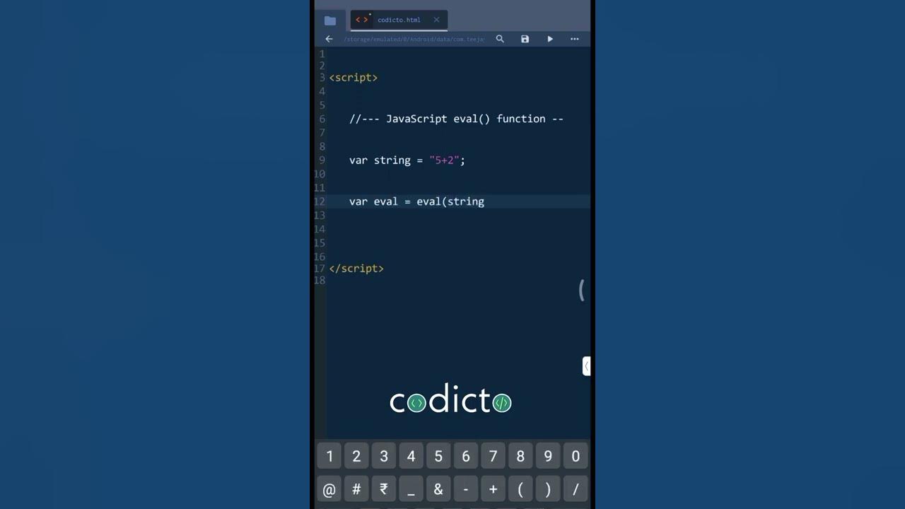 Eval Function In Javascript Js Eval Function Trend Short Codicto Youtube