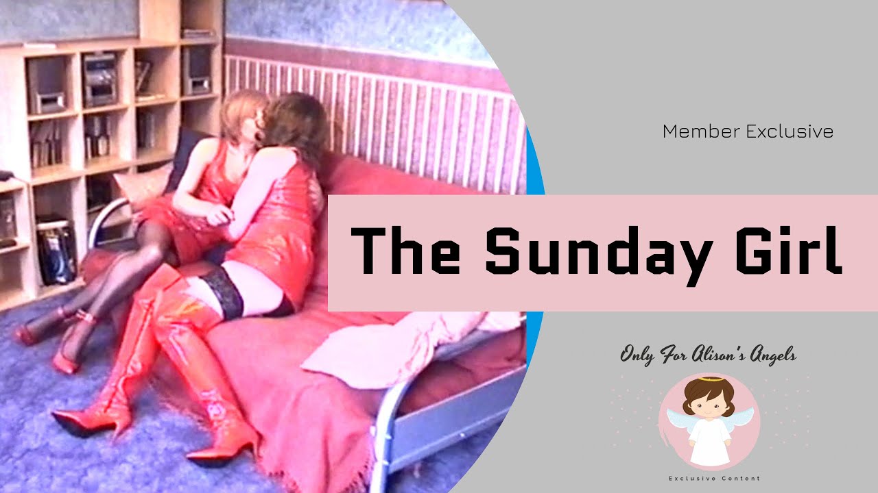 Kissing Crossdressers Alison And Mel In Red Pvc And Thigh Boots Youtube