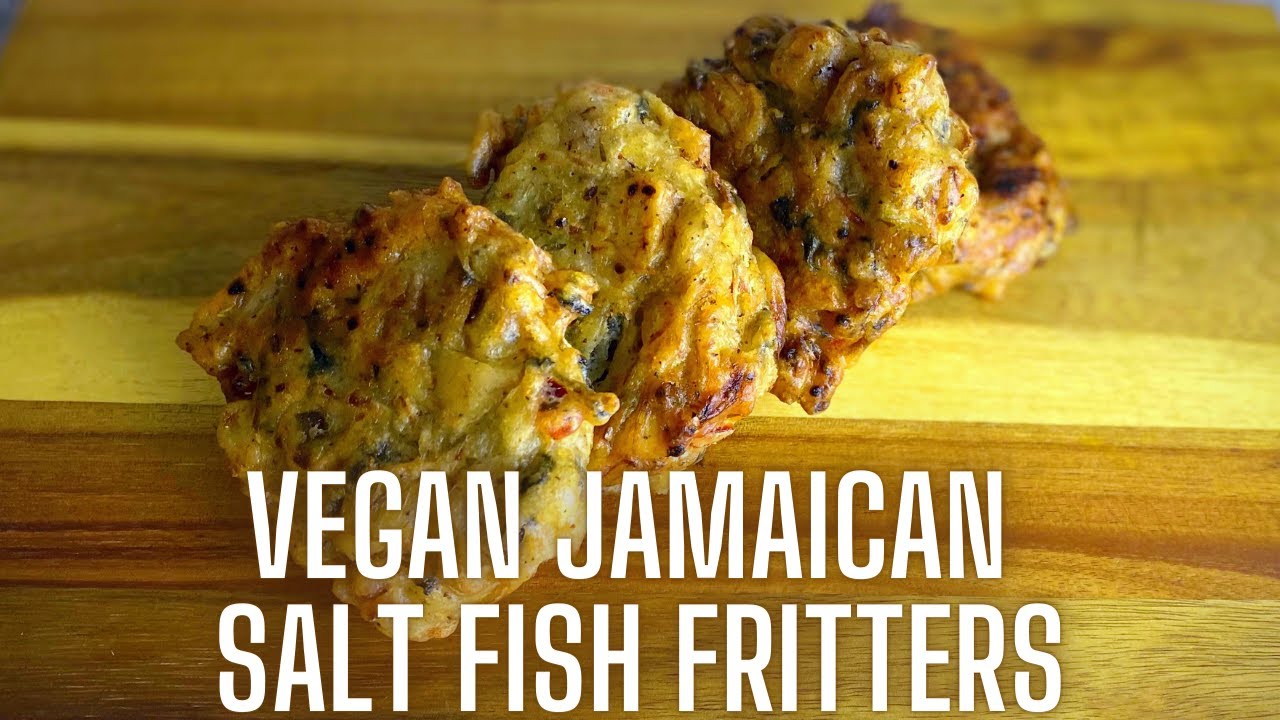 Jamaican Vegan Salt Fish Fritters | Katie Makes It Vegan - YouTube