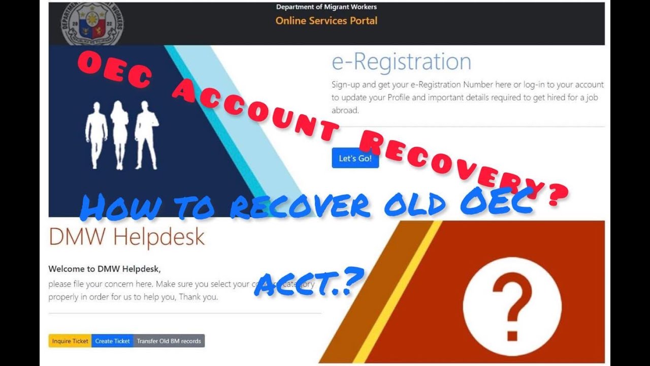 OEC OLD ACCT. RETRIEVAL/RECOVERY. Step by Step OEC Acct. Recovery ...